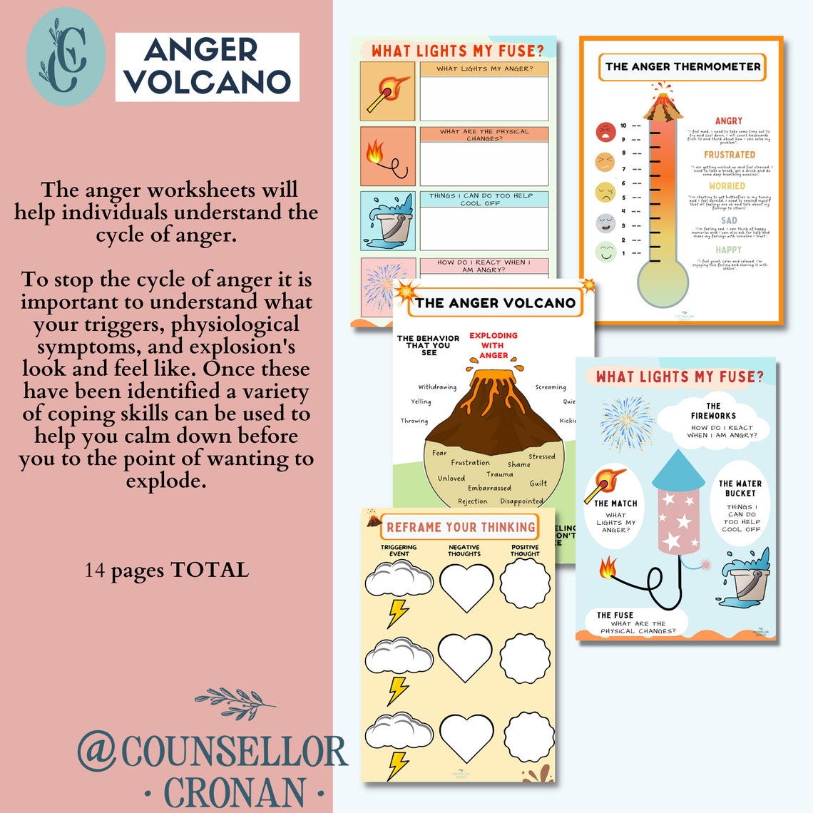 Anger Management Book Self Regulation Counselling Office - Etsy Australia