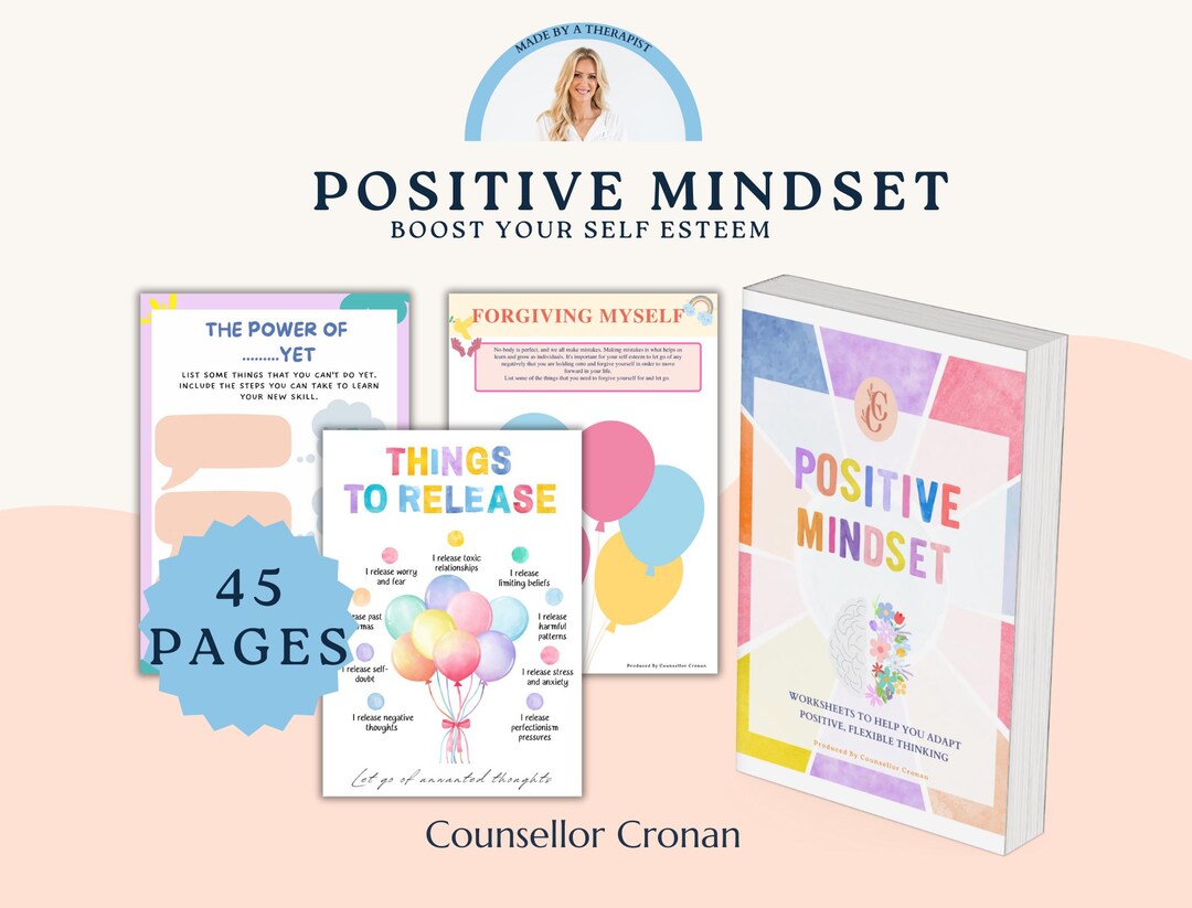 Growth Mind Frame Worksheets, Therapy Bundle, Therapy Journal, Grow ...