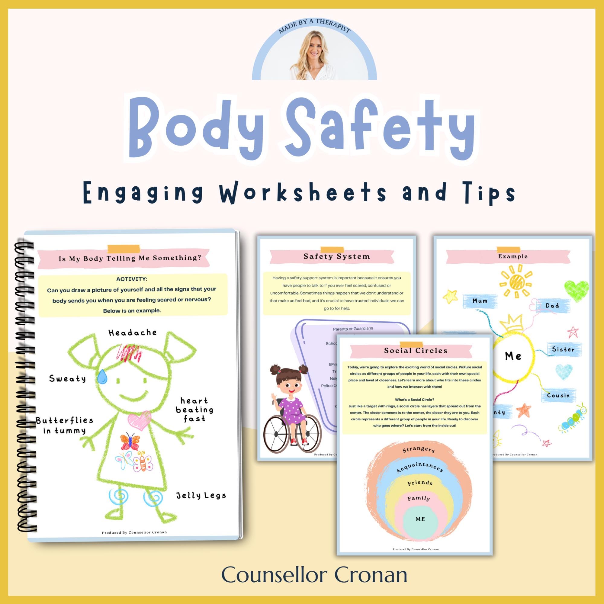 Body Safety Worksheets for Kids. Play Therapy. Therapist Resources ...