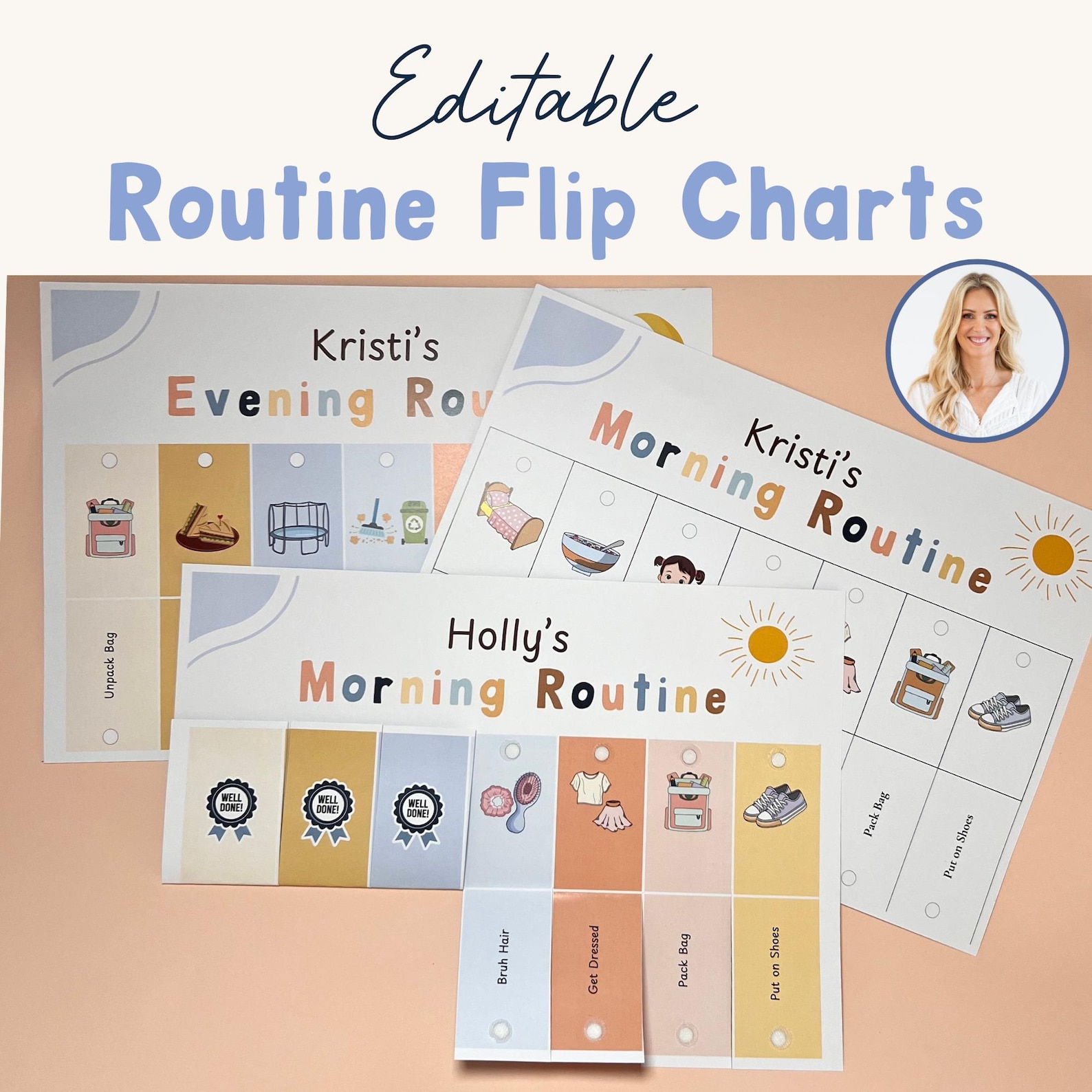 Editable Routine Flip Chart, ADHD Success Chart, to Do List, Morning ...