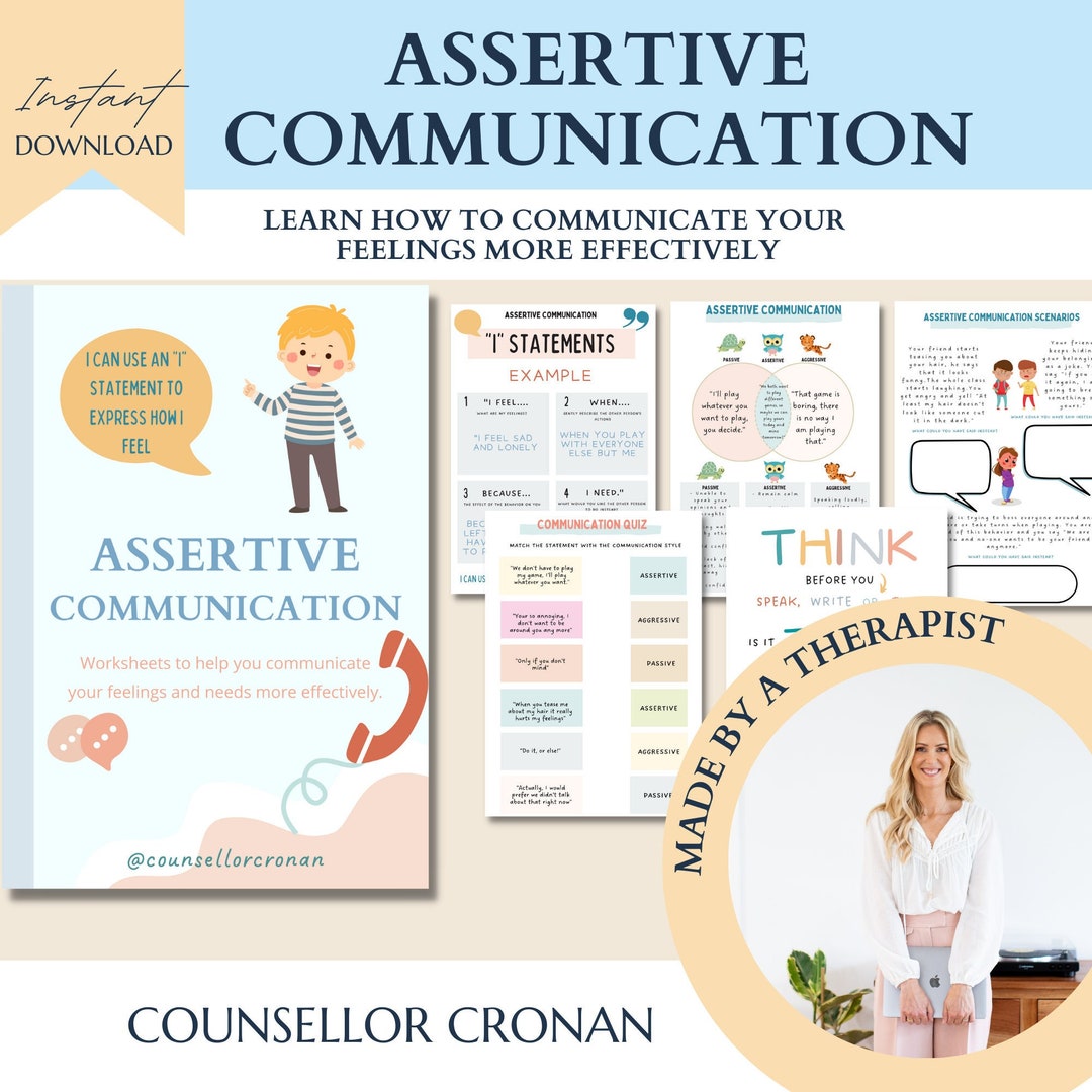 Assertive Communication Worksheets, Social Skills, Communication Styles ...