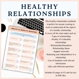 Healthy Vs Unhealthy Relationships Ebook, Workbook, Teen Health ...