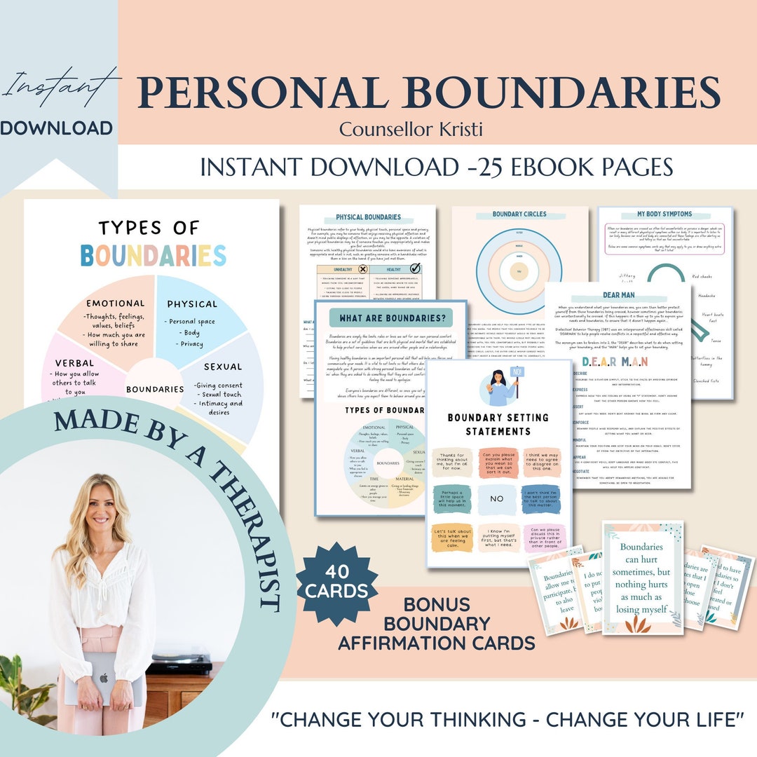 Boundaries Workbook DBT Bundle Boundaries Worksheets - Etsy