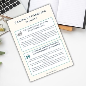 Caring Vs Carrying Workbook. an Emotional Baggage Therapeutic Tool ...