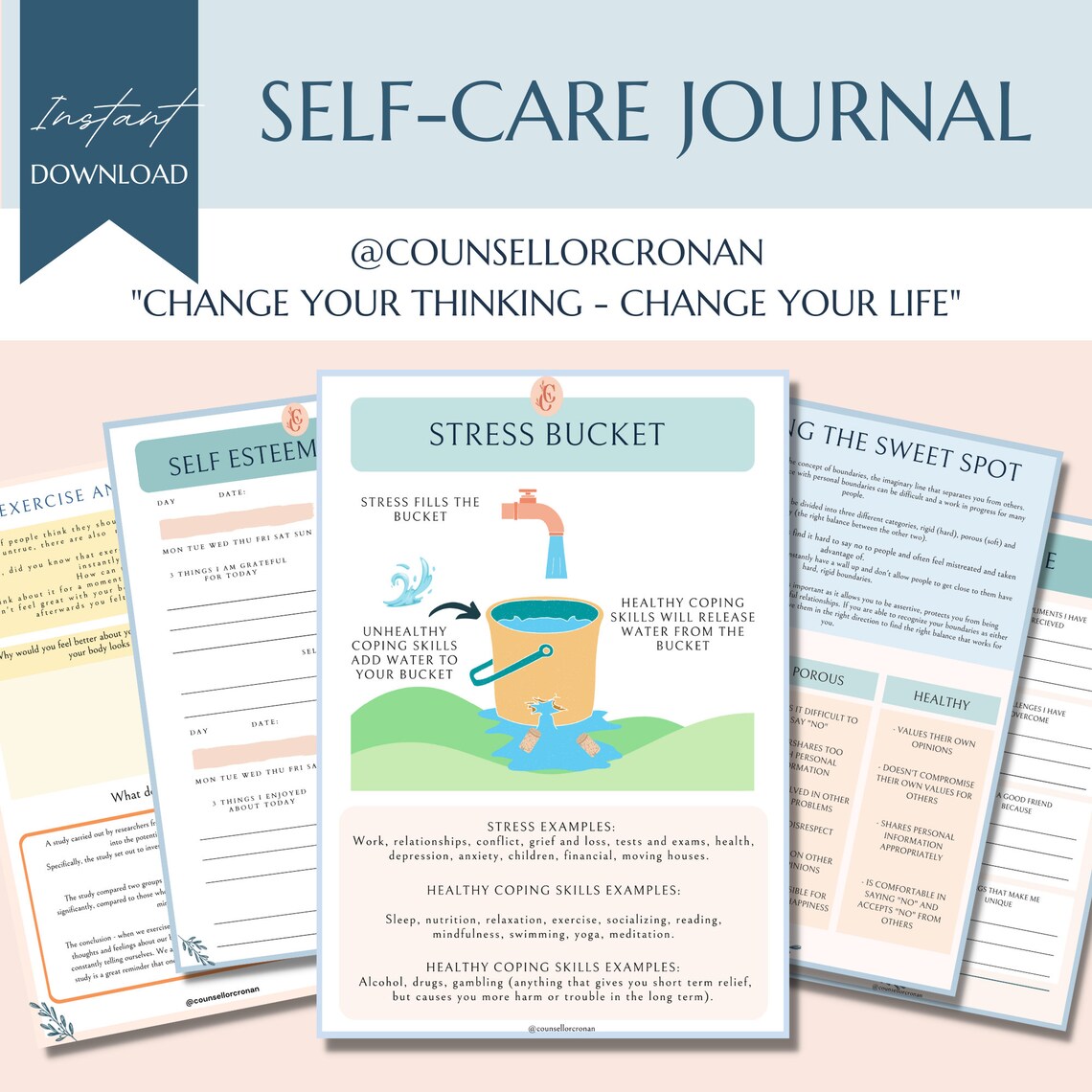 Self Care Journal Self Care Workbook Self Love Burnout - Etsy Canada