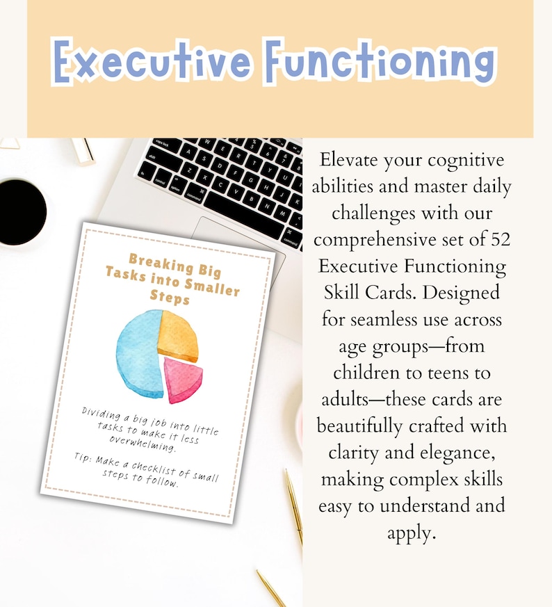 Executive Functioning Skill Cards. 52 Watercolor Flash Cards. Adhd Life ...