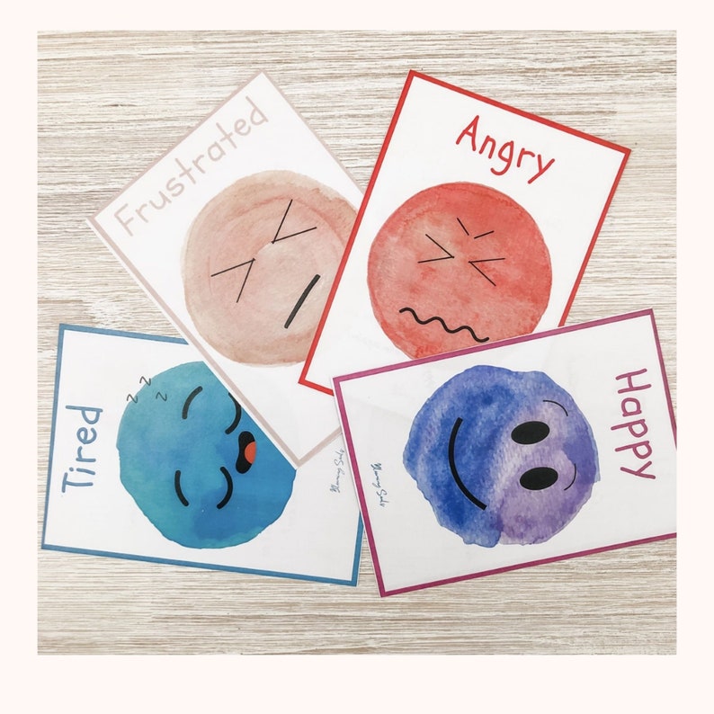 Emotion Flashcards Feelings Calm Down Corner Feelings | Etsy Canada