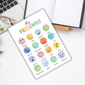 Feelings Poster, Kids Feelings, Soft Feelings, Nursery Wall Art ...