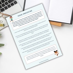 Peer Pressure Scenario Cards. Self-reflection Discussion. Child Therapy ...