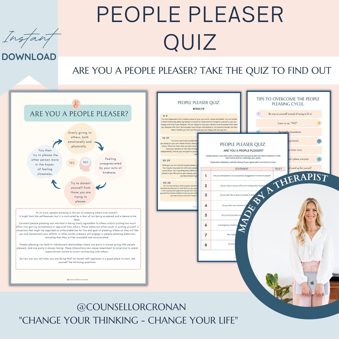 People Pleaser Quiz People Pleasing Perfectionist Inner - Etsy Australia