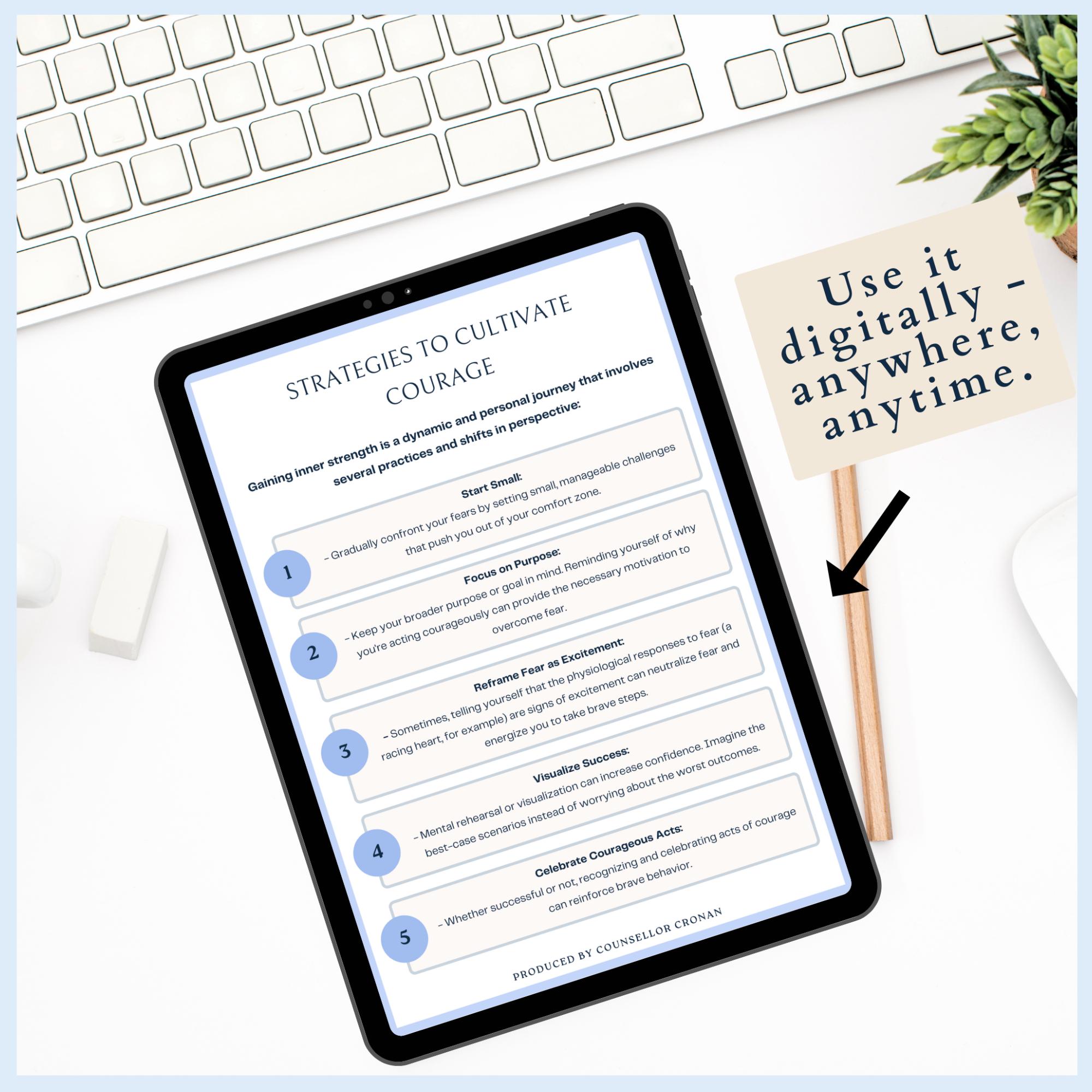 Inner Strength Worksheets, Solution Focused Therapy Strengths, SFBT ...