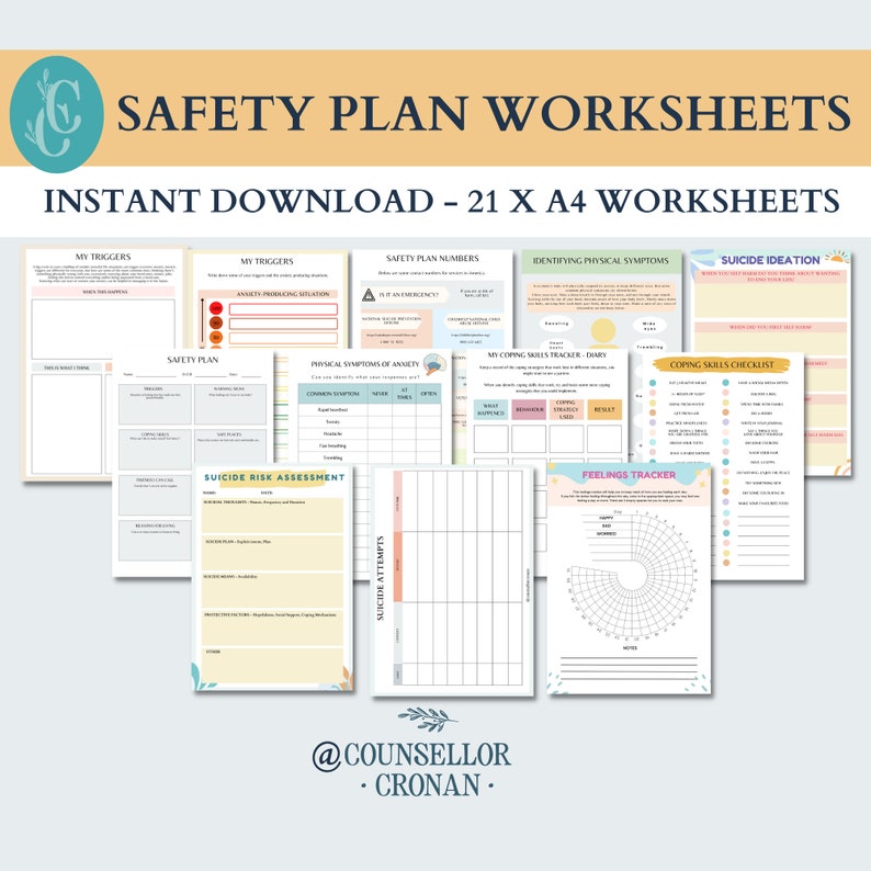 Therapy Worksheet Mega Bundle Trauma Therapy Teen Mental - Etsy