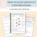 How to Have Difficult Conversations. Communication Workbook Planner ...