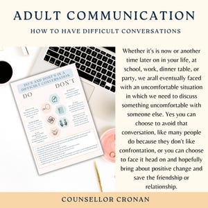 How to Have Difficult Conversations. Communication Workbook Planner ...