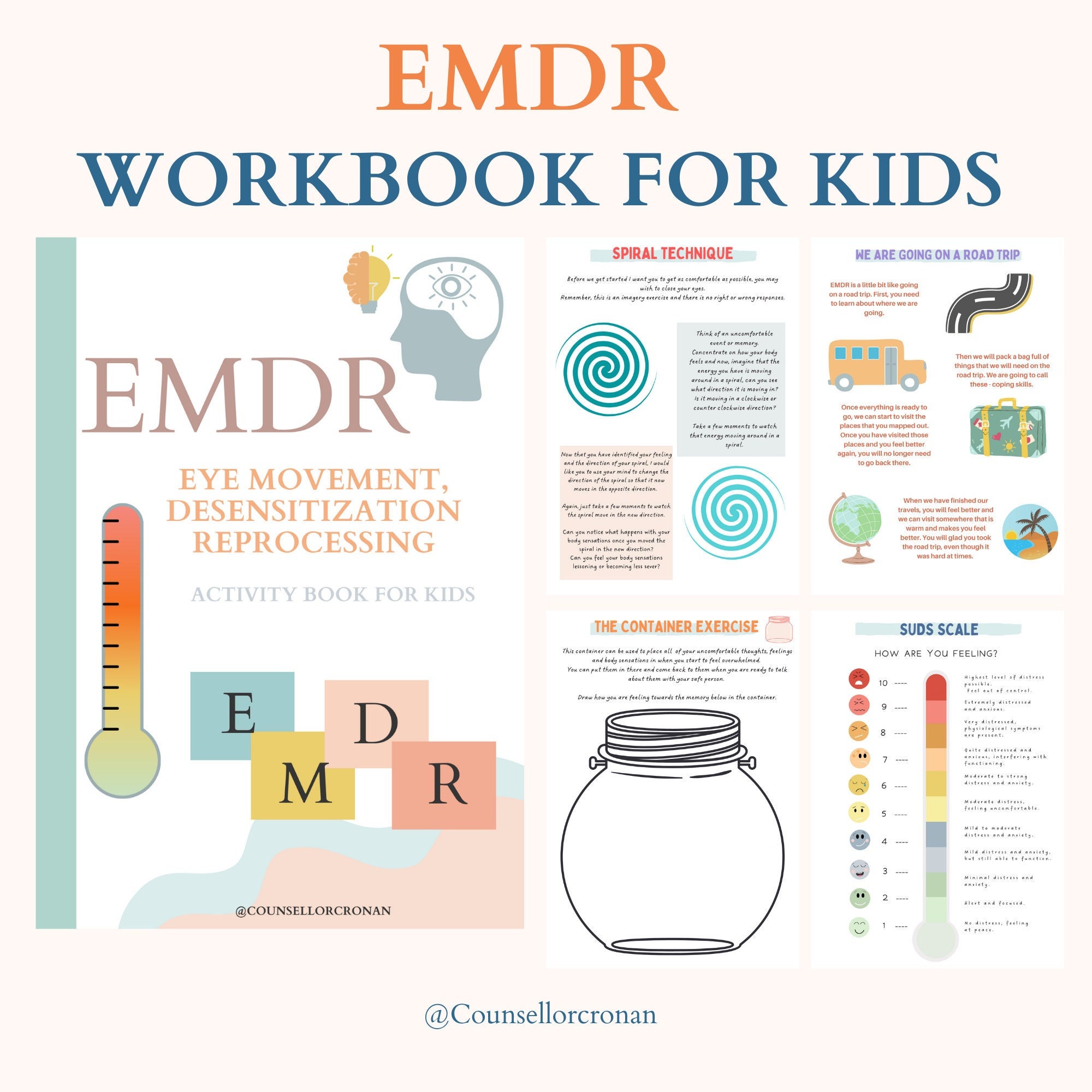 EMDR Book for Kids Therapy Workbook Therapy Worksheets EMDR - Etsy ...