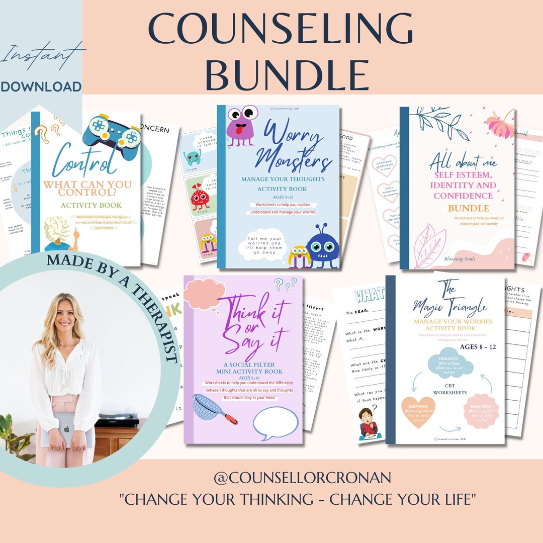 Counselling Worksheets Therapy Bundle Therapy Worksheets - Etsy Canada
