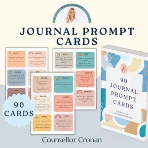 Journaling Prompt Cards, Affirmation Cards, Self Esteem Workbook ...