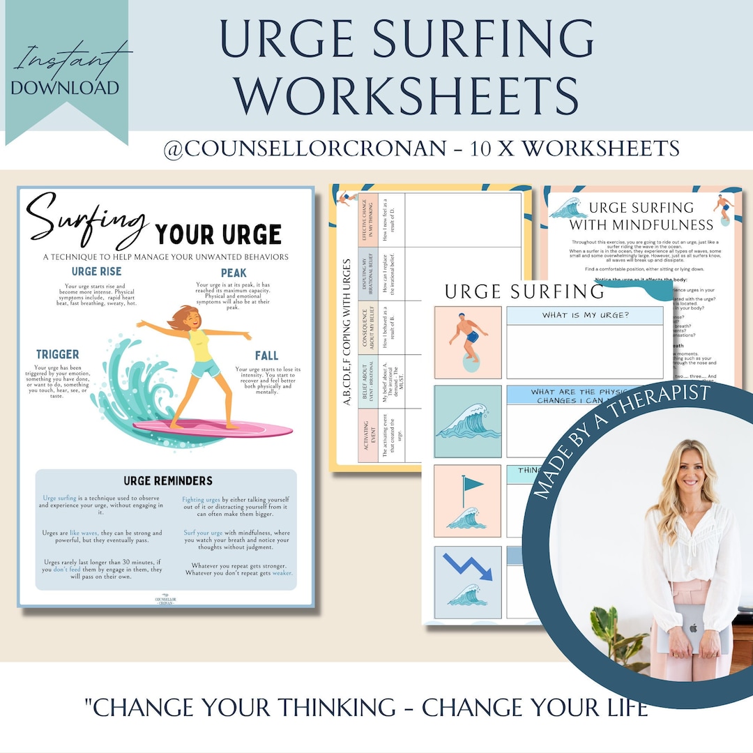 Urge Surfing Mindfulness Technique Substance and Abuse Drugs - Etsy ...