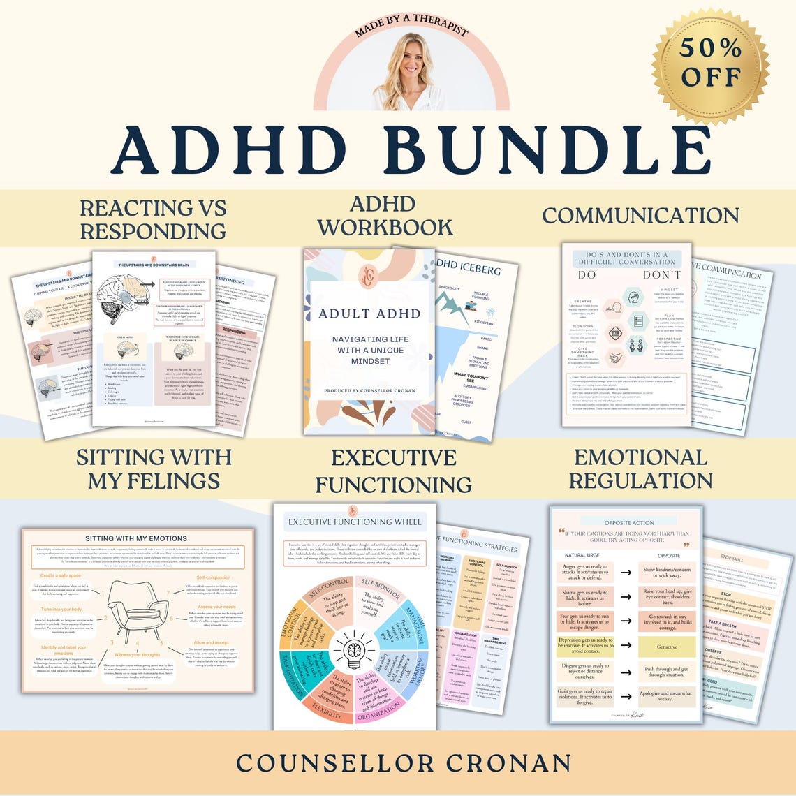ADHD Resource Bundle 70% OFF. Therapy Worksheets, Emotional Regulation ...