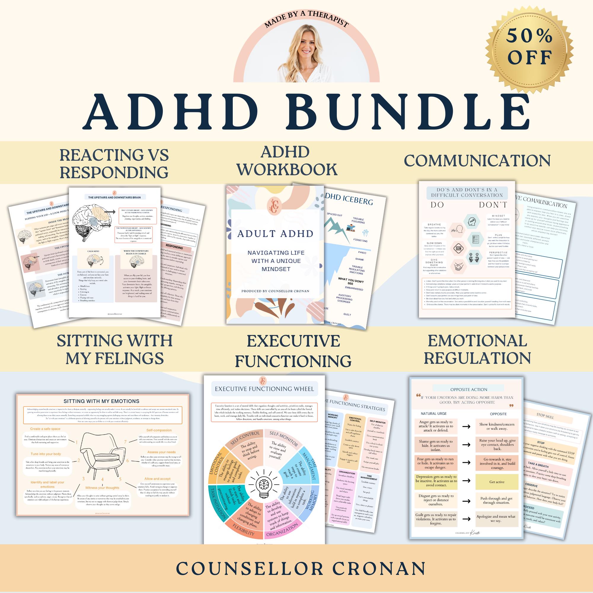 ADHD Resource Bundle 70% OFF. Therapy Worksheets, Emotional Regulation ...