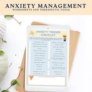 Anxiety Bundle, Anxiety Worksheets, Therapy Tools, Therapy Worksheets ...