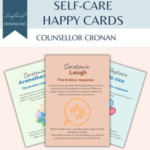 Self-care Cards, Happy Chemical Cards, Serotonin, Dopamine Education ...