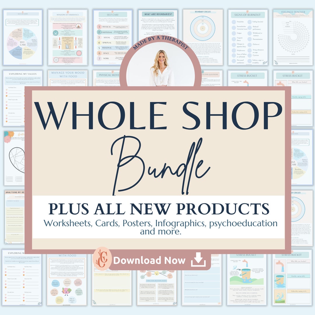 Mega Shop Bundle, Anxiety, Depression, Trauma, PTSD, CBT, Family ...