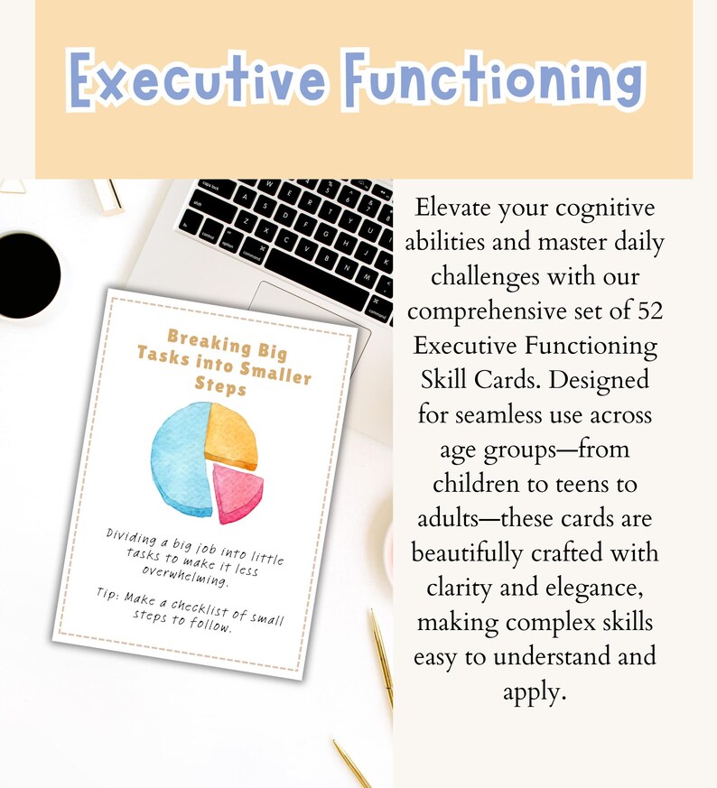 Executive Functioning Skill Cards, Focus & Organization, 52 Essential ...