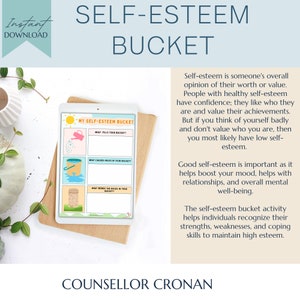The Self Esteem Bucket Self Worth Self Love Confidence Activity for ...
