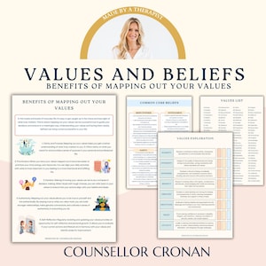 Acceptance Therapy Worksheet and Cards Bundle, Acceptance Commitment ...