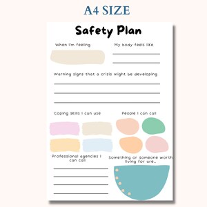 Crisis Safety Plan, Therapy Resources, Therapy Office Decor, School ...