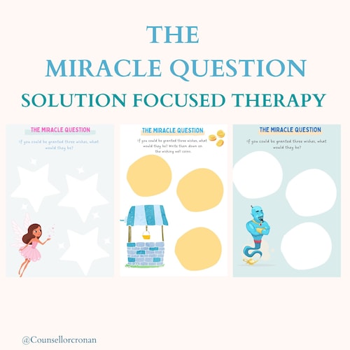 Miracle Questions Worksheet SFBT Worksheets Solution Focused - Etsy