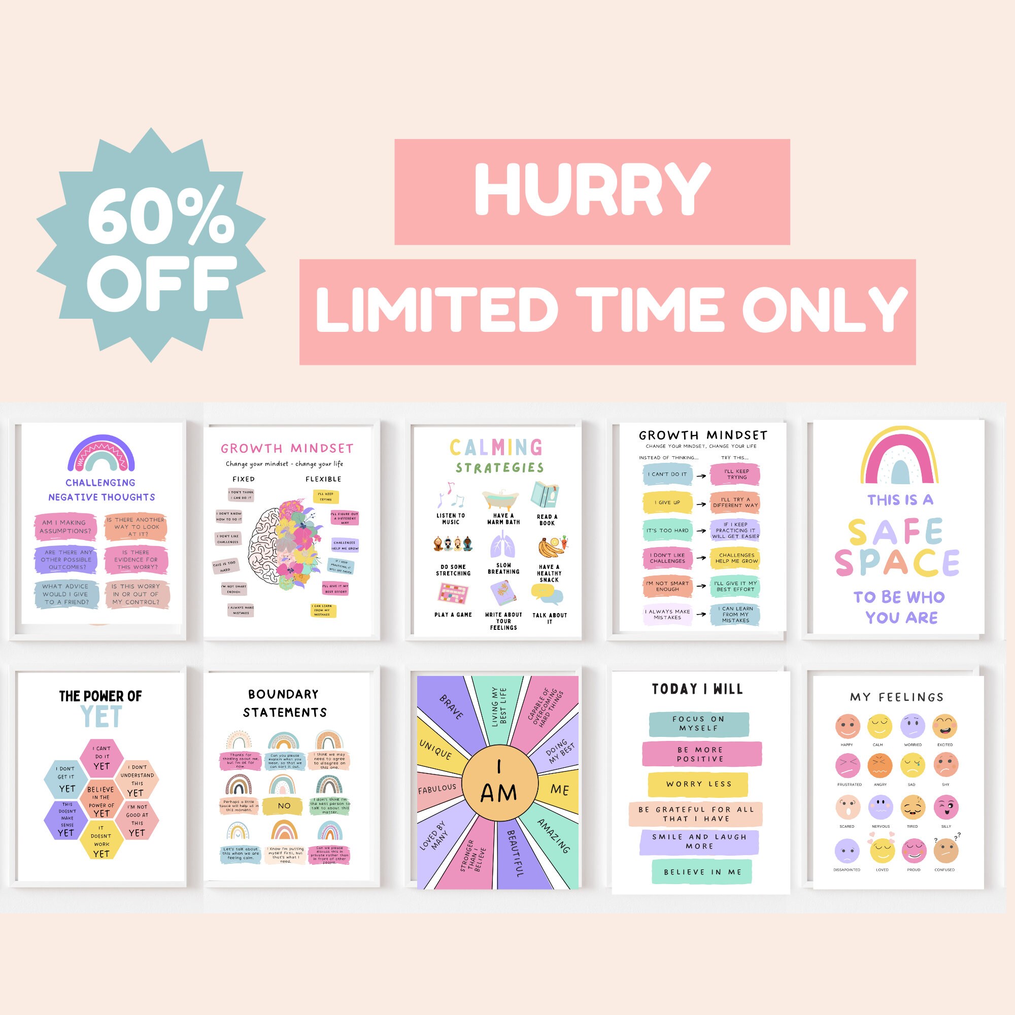 20 Rainbow Emotions Posters Educational Posters Social - Etsy