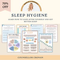 Sleep Hygiene Handout: Healthy Night Routine, Coping Skills (printable ...