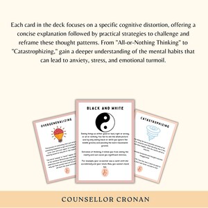 Unhelpful Thinking Cards, Cognitive Bias, Mindfulness Cards, Cognitive ...
