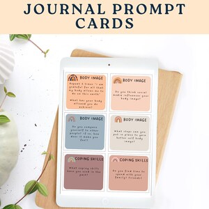 Journaling Prompt Cards, Affirmation Cards, Self Esteem Workbook ...