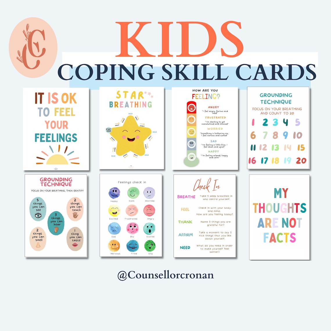 Kids Emotional Regulation Cards Mindfulness Cards Grounding - Etsy