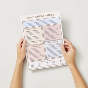 ADHD Cheat Sheet.attention Deficit Hyperactivity Disorder Resources. Executive Functioning. ADHD ...
