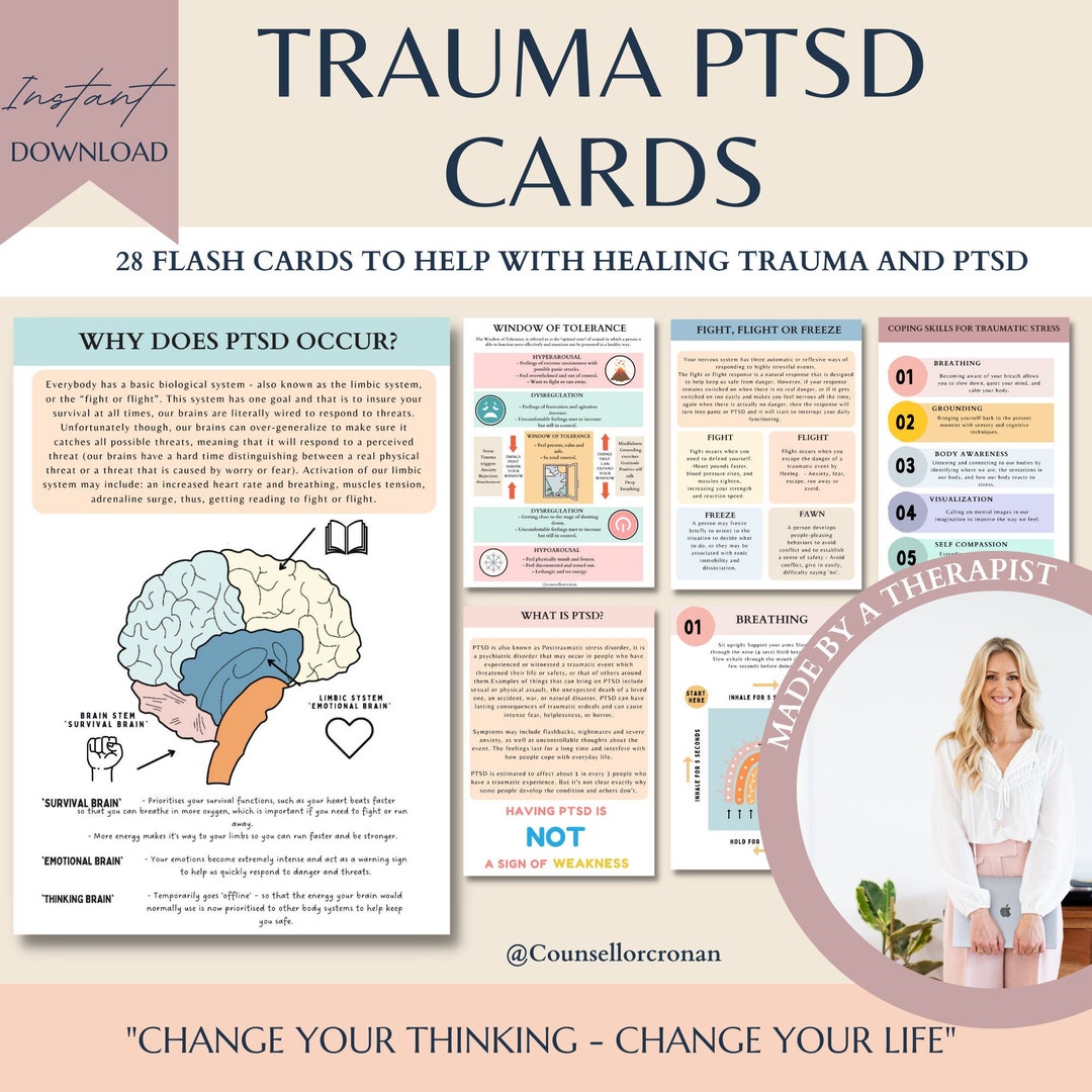 Trauma Therapy Cards PTSD Coping Skills Panic Attacks - Etsy Australia