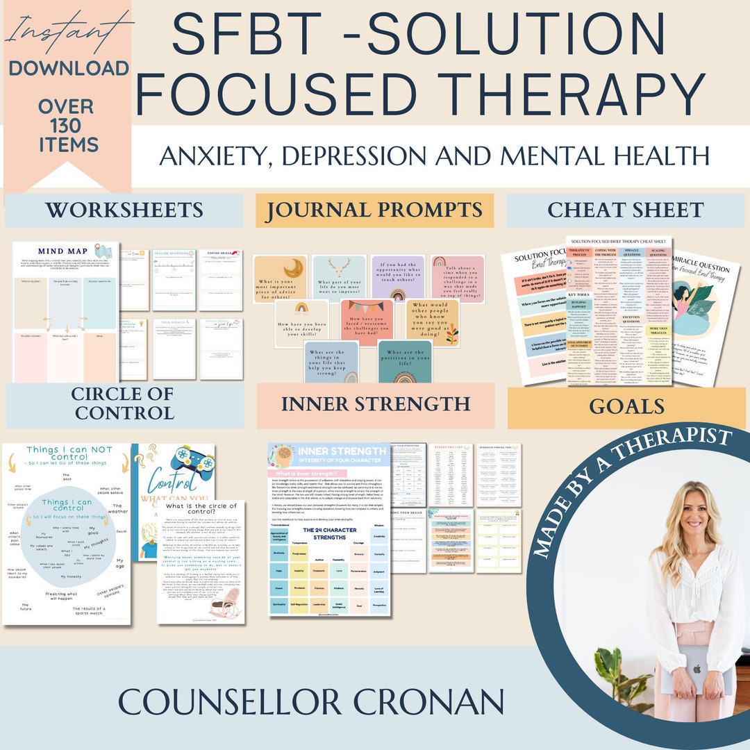 Solution Focused Therapy Mega Bundle, Goals, Inner Strength, Therapy ...