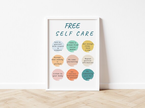Self Care Poster Therapy Office Decor Therapy Wall Art | Etsy