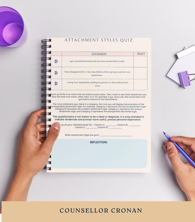 Attachment Styles Quiz, Adult Attachment Styles, Attachment Worksheet ...
