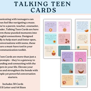 Therapy Question Cards for Teens, Counseling Flash Cards, Conversation ...