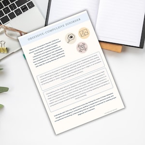 Obsessive Compulsive Disorder OCD Workbook, Intrusive Thoughts ...