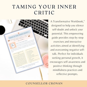 Inner Critic Workbook, Self Help, Self Healing, Mental Health Journal ...