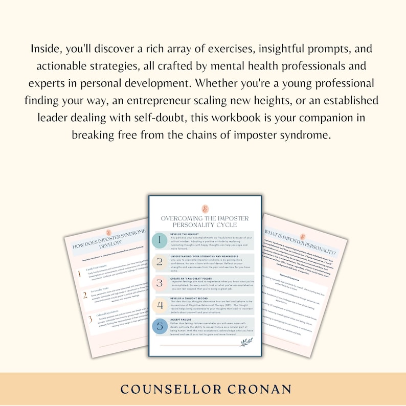 Imposter Syndrome Workbook - Unlock Your Full Potential. Inner Critic ...