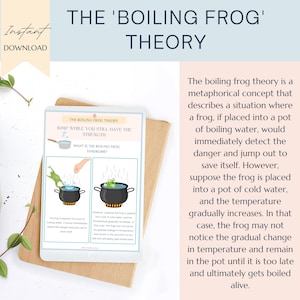 The Boiling Frog Theory Self-help Worksheets, Therapy Workbook, Self ...