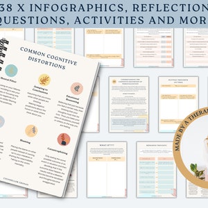 Cognitive Distortions Worksheets, Challenge Unhelpful Thinking Styles ...