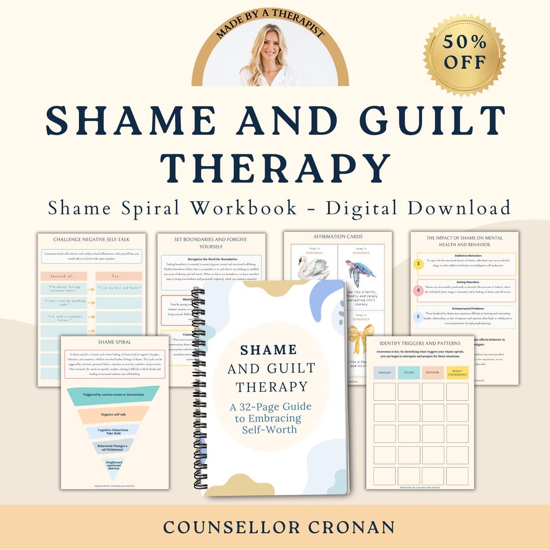 Shame and Guilt Therapy. Self-worth Workbook. Self-esteem, Self ...