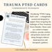 Trauma Therapy Cards, PTSD Coping Skills, Panic Attacks, Trauma ...
